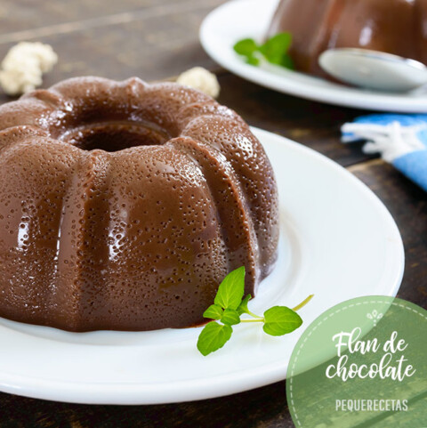 Flan de chocolate (receta fácil) - PequeRecetas