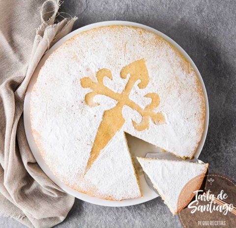 TARTA DE SANTIAGO Receta fácil paso a paso - PequeRecetas
