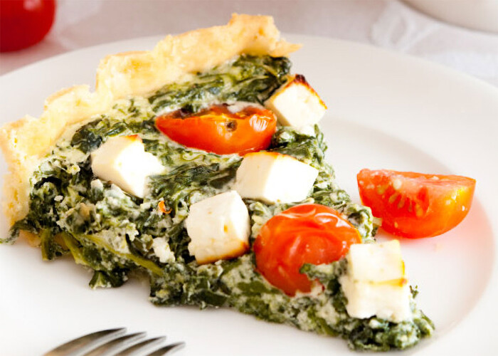 Quiche de espinacas y queso de cabra - PequeRecetas