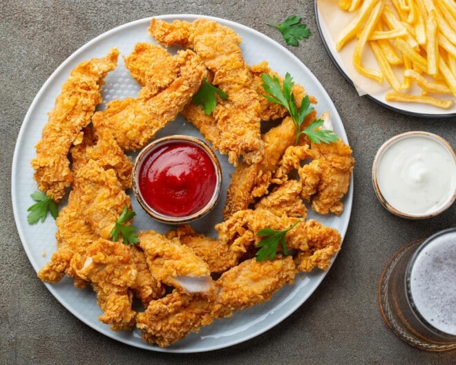 Fingers de pollo (receta de tiras de pollo crujiente) - PequeRecetas