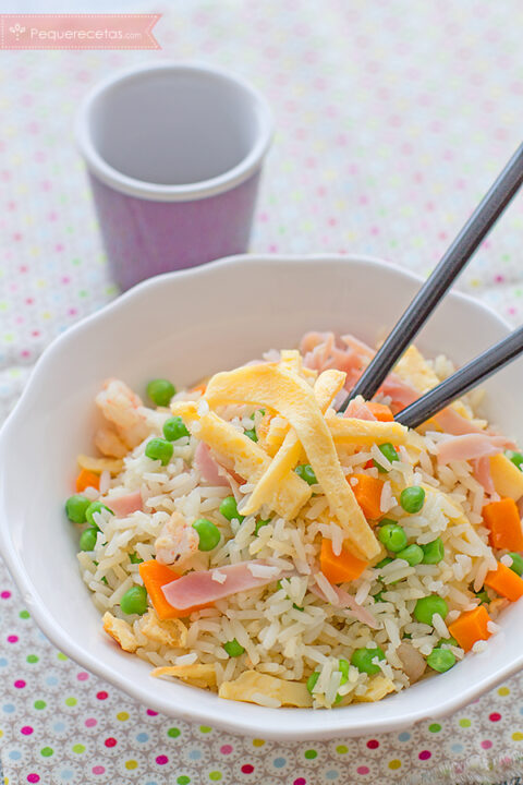 Arroz Tres Delicias estilo chino - PequeRecetas