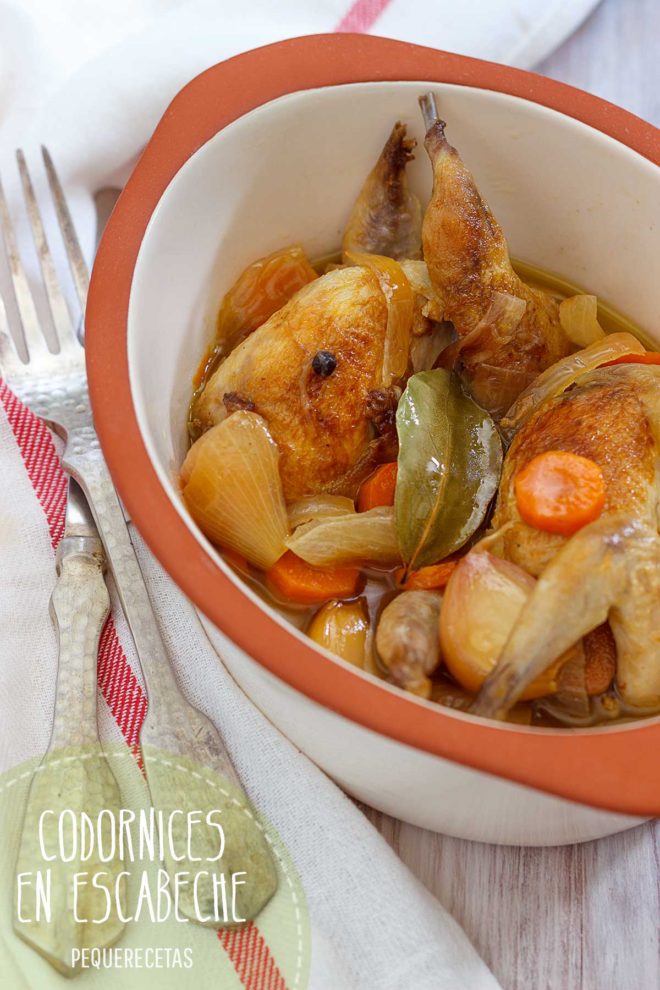 Codornices en escabeche (receta FÁCIL tradicional) - PequeRecetas
