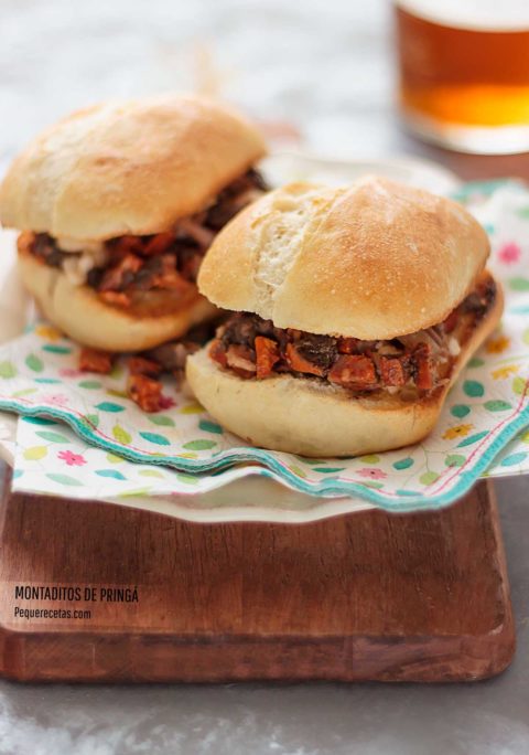 Montadito de PRINGÁ (receta clásica del tapeo sevillano) - PequeRecetas