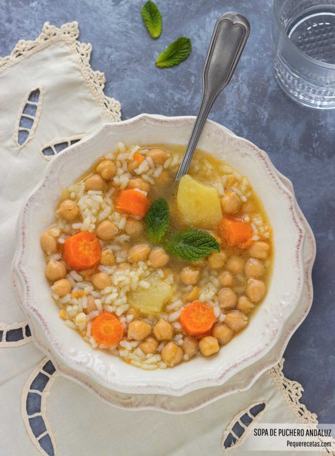 Puchero Andaluz con pringá (receta de cocido andaluz) - PequeRecetas