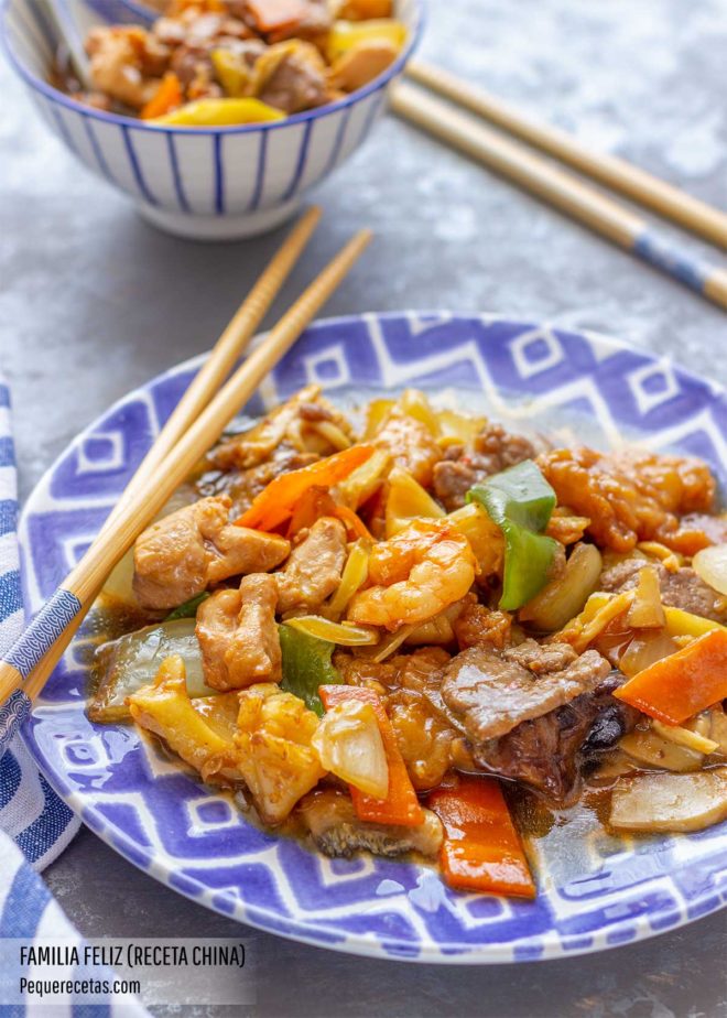 Receta de Familia Feliz china (qué es y cómo hacer este plato chino ...