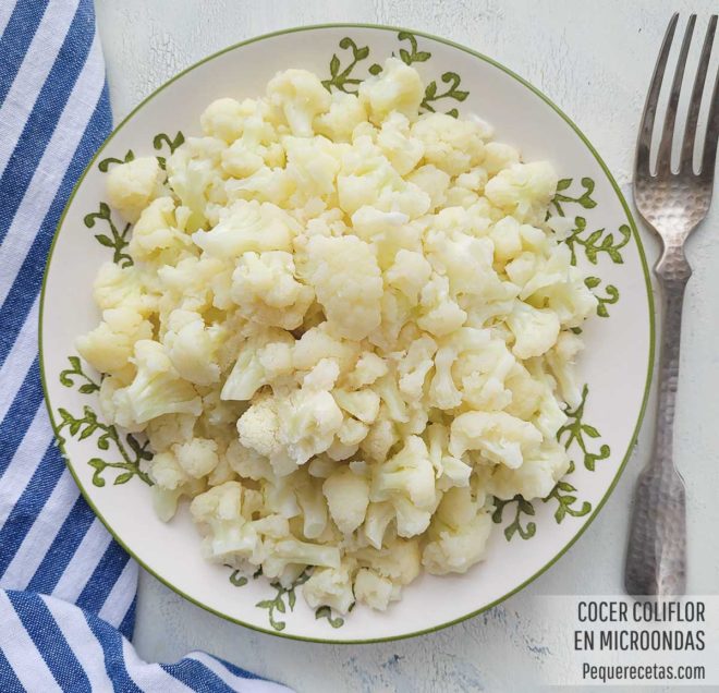 Cómo cocer coliflor en microondas al vapor (fácil, rápido y saludable ...