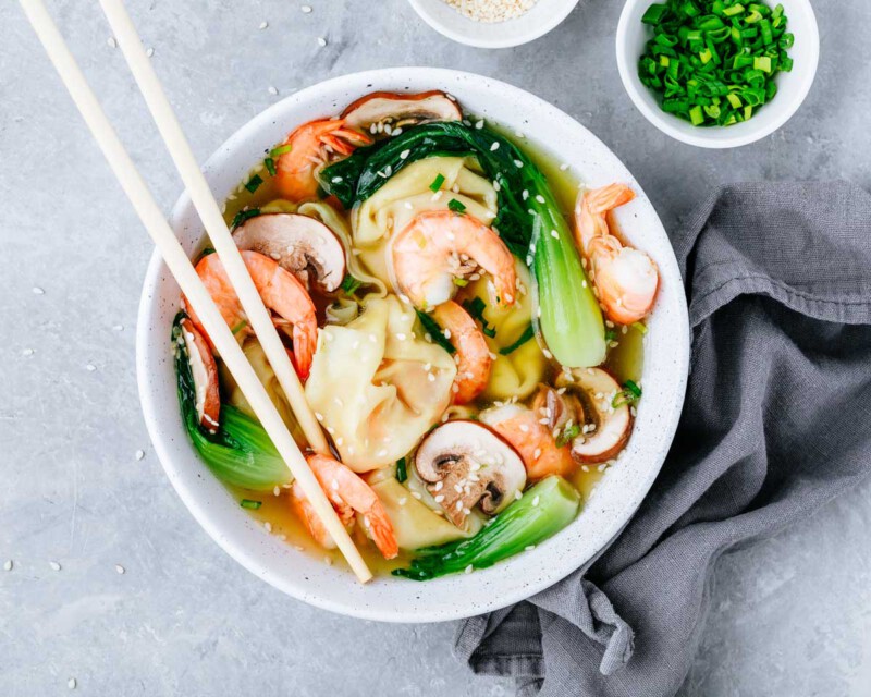 Sopa Wonton o Wan Tun (receta china tradicional) - PequeRecetas