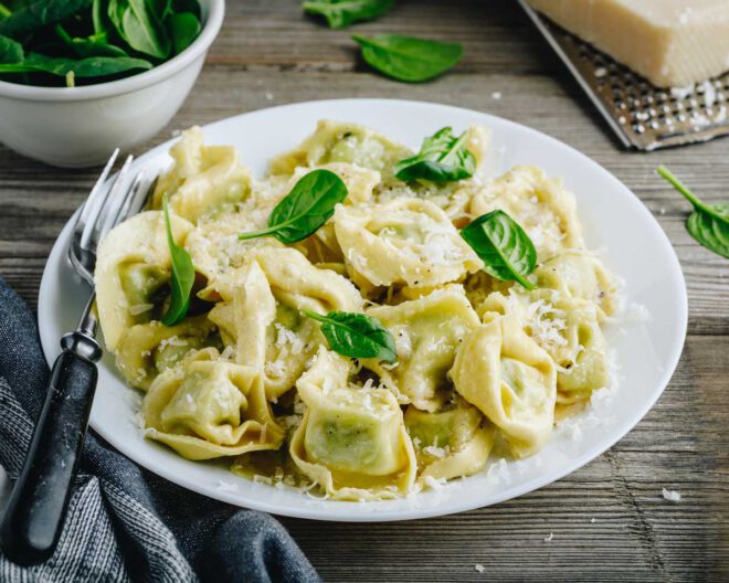 Tortellini de queso ricotta y espinacas - PequeRecetas