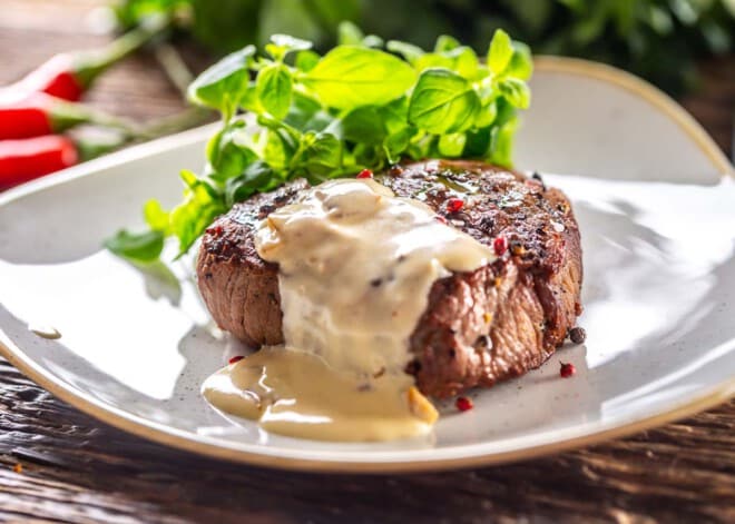 Entrecot a la pimienta (cómo hacer entrecot de ternera en salsa ...