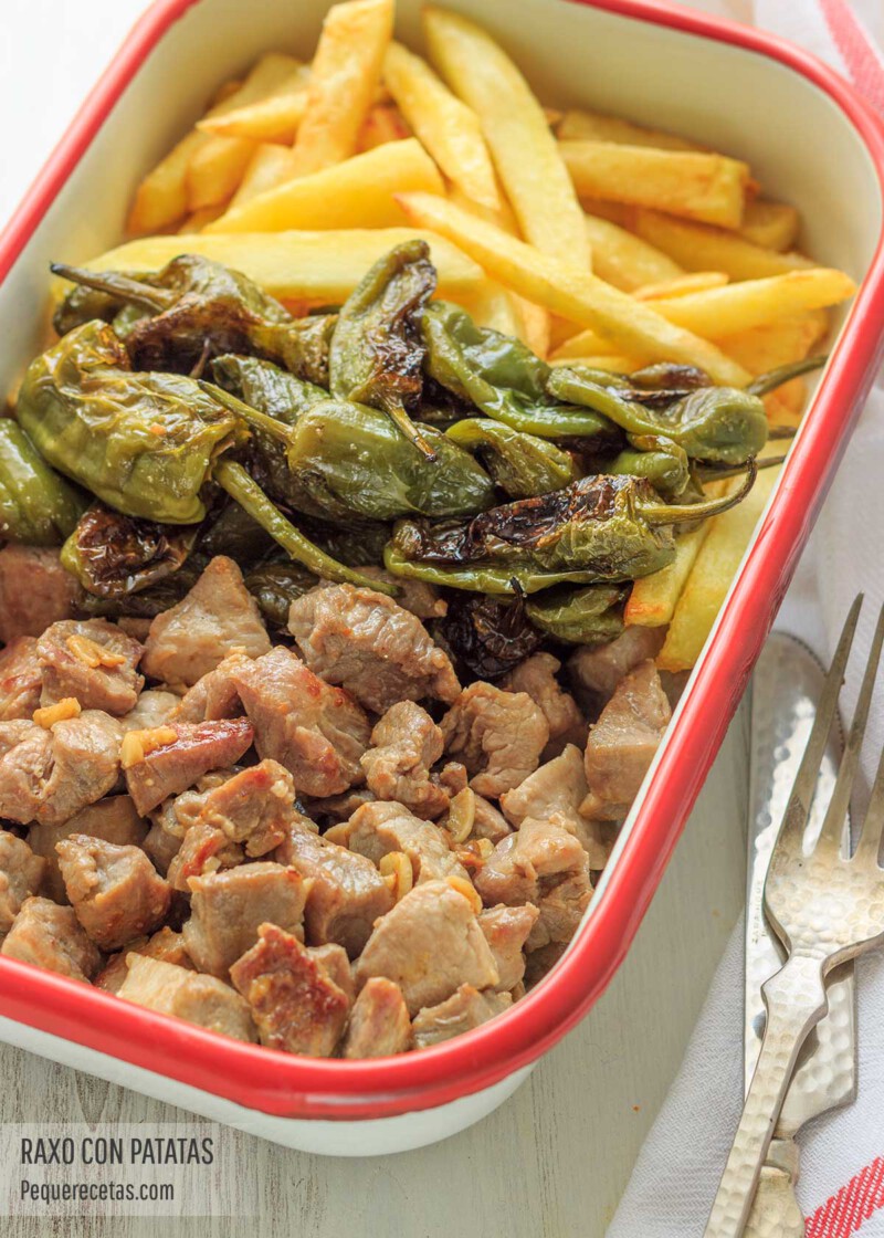 Raxo gallego con patatas - PequeRecetas