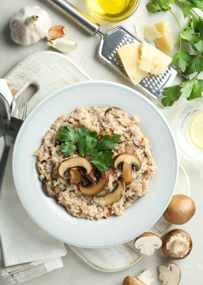 Risotto de champiñones tradicional italiano - PequeRecetas