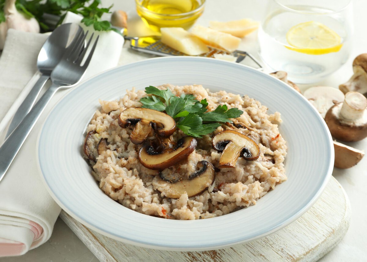 Risotto de champiñones tradicional italiano - PequeRecetas