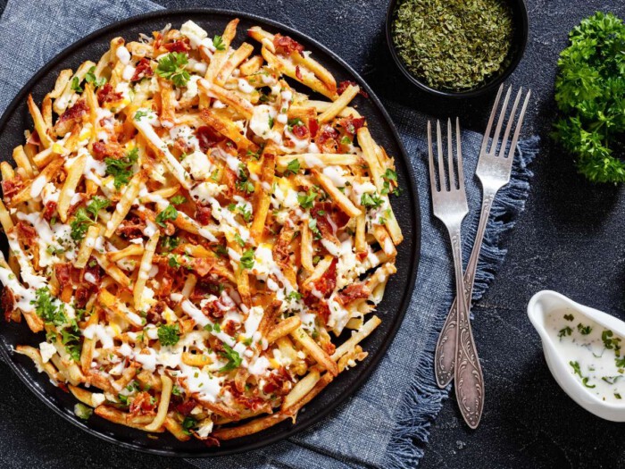 Bacon Cheese Fries (Patatas estilo Foster) - PequeRecetas