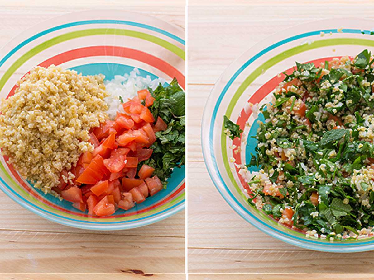 Receta de Tabulé original (ensalada árabe con bulgur) - PequeRecetas