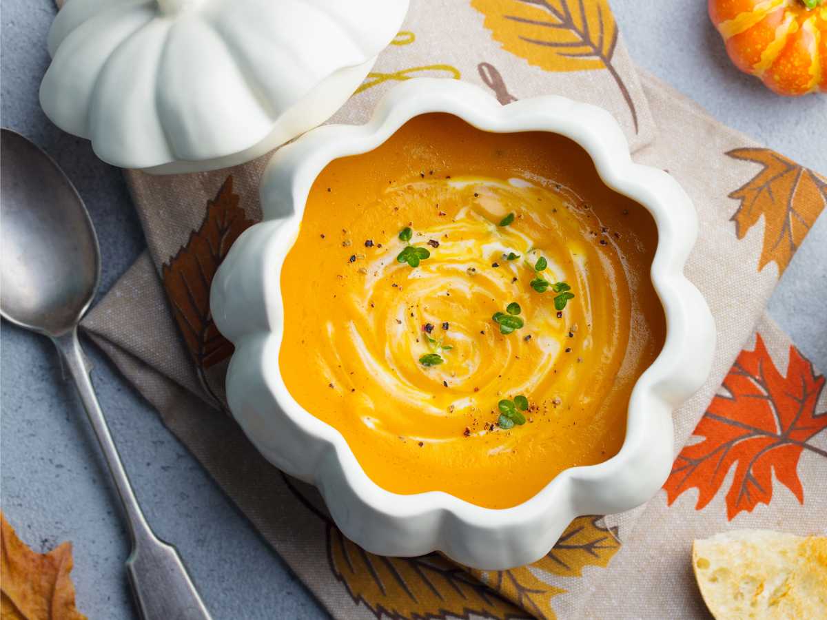 Crema de calabaza con leche de coco - PequeRecetas