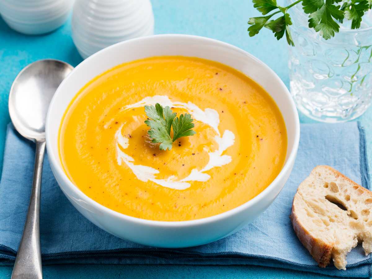 Crema de calabaza con leche de coco - PequeRecetas