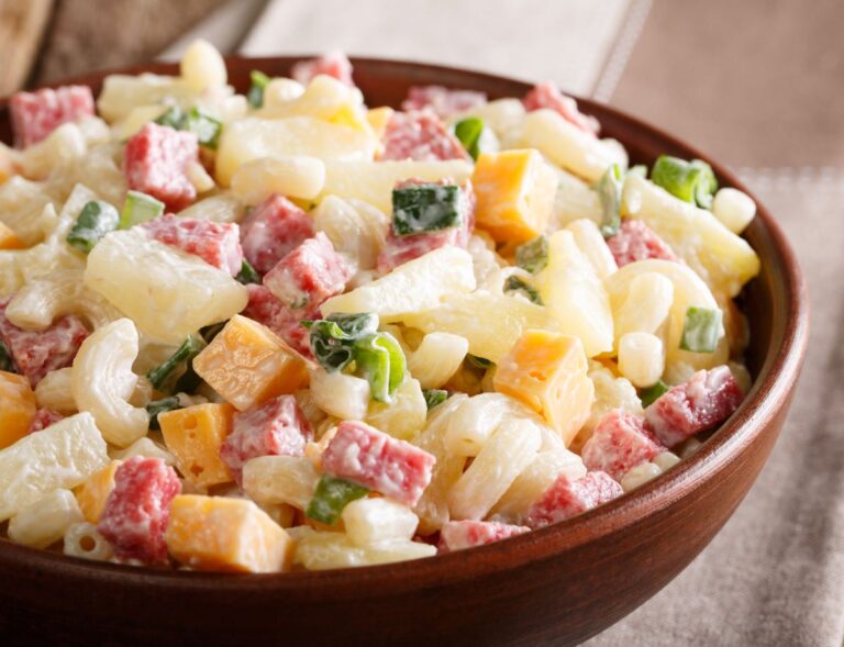 Ensalada de pasta con piña - PequeRecetas